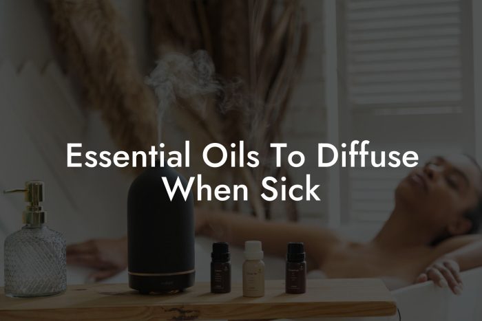 Essential Oils To Diffuse When Sick | Oshu | Artisan Essential Oils