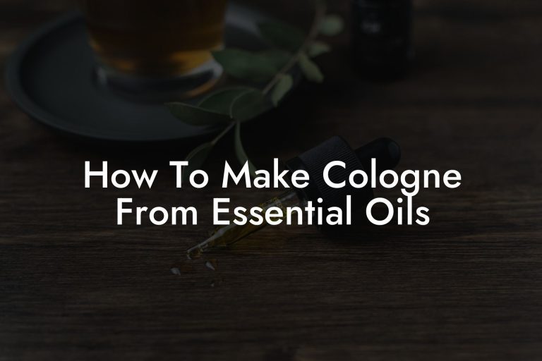 How To Make Cologne From Essential Oils | Oshu | Artisan Essential Oils